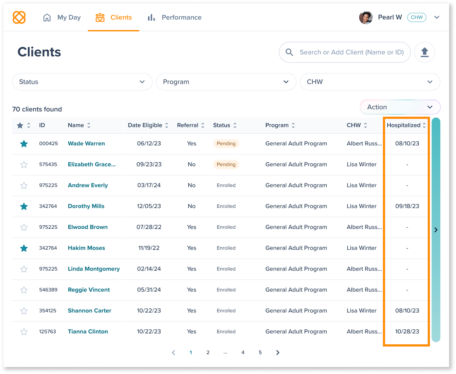 12.15.25 Product update: Hospitalized date in the client list – IMPaCT Care