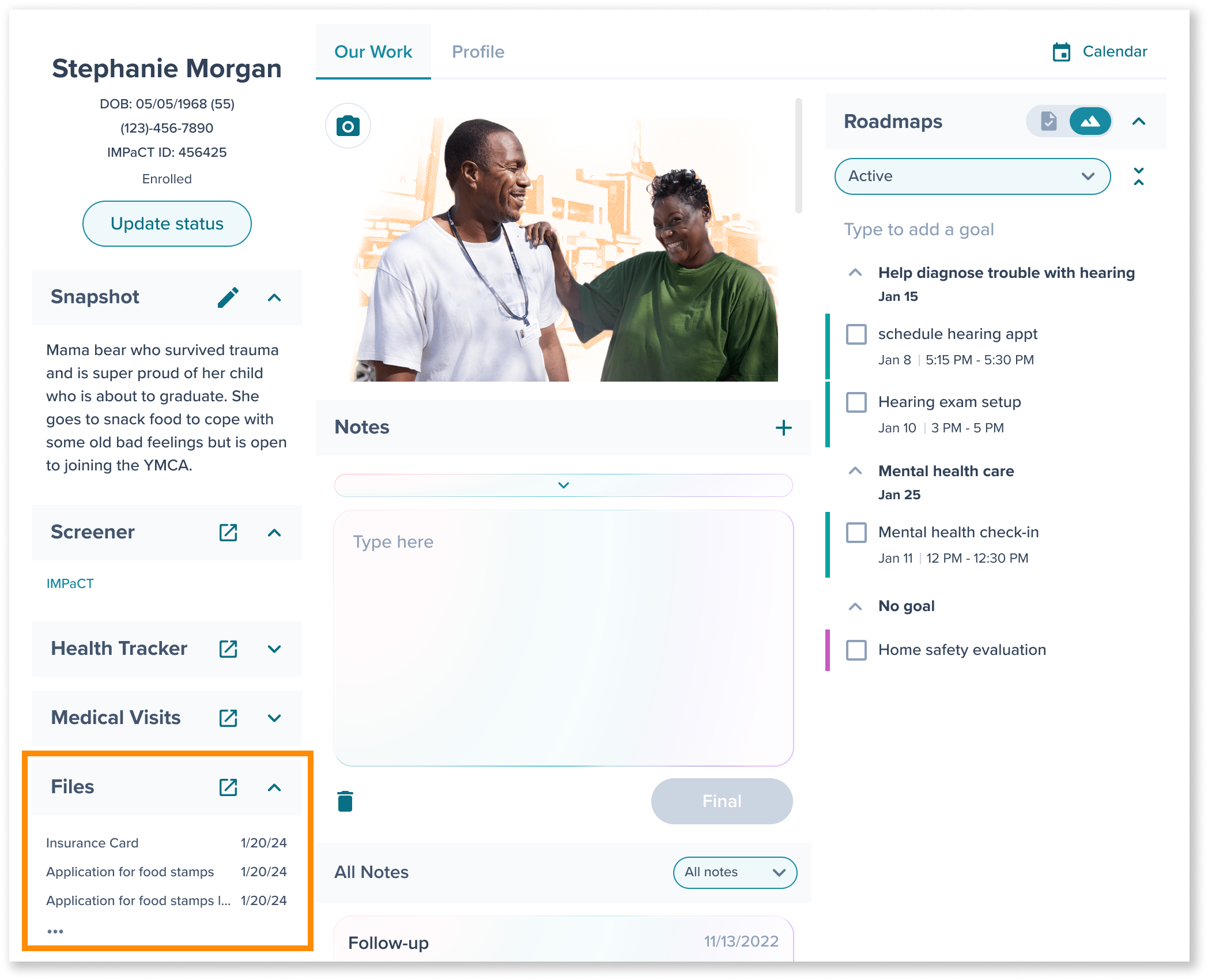 Files: Managing client files – IMPaCT Care